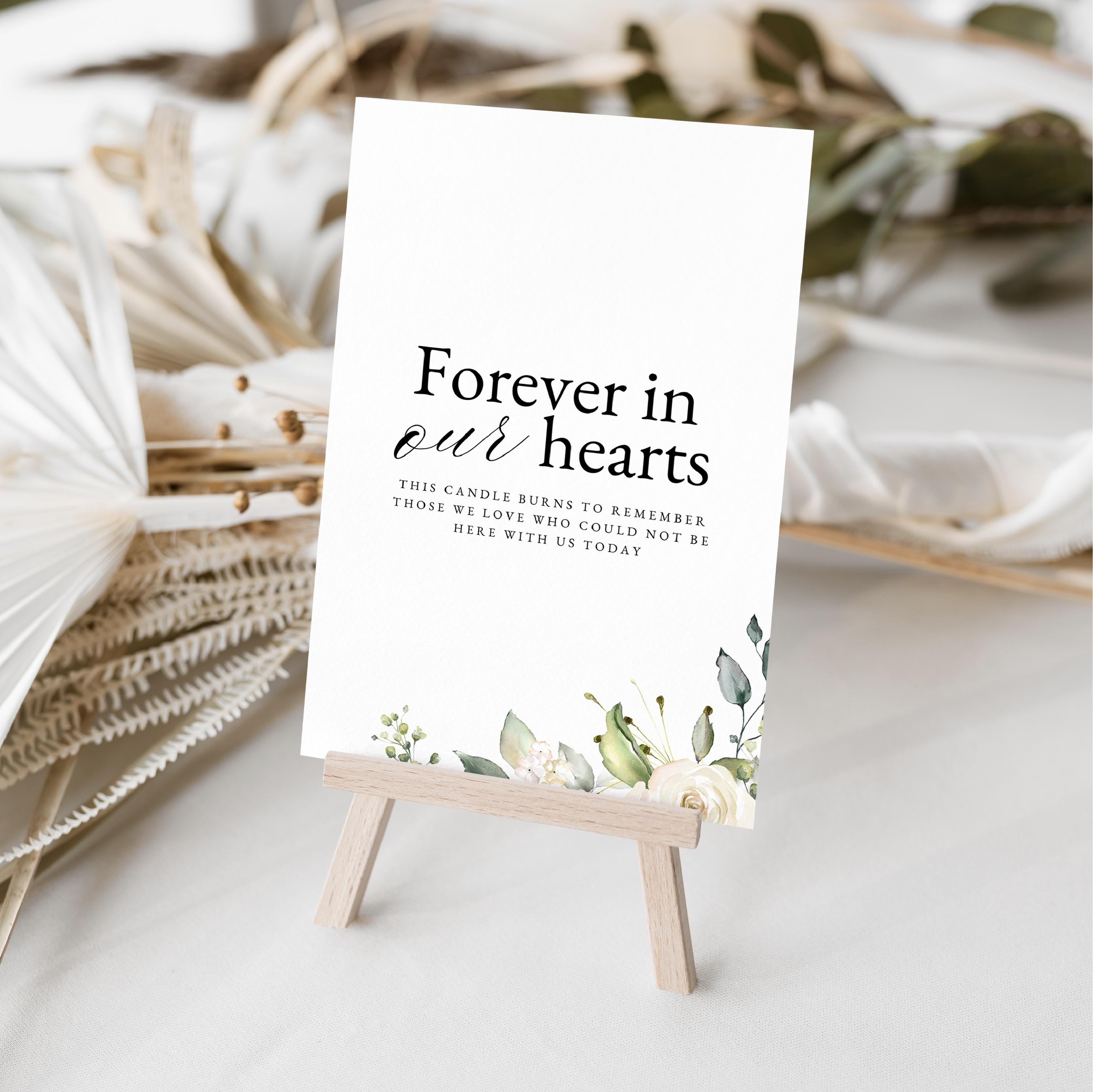In Loving Memory Wedding Sign Floral, Minimal Memorial, Print ...