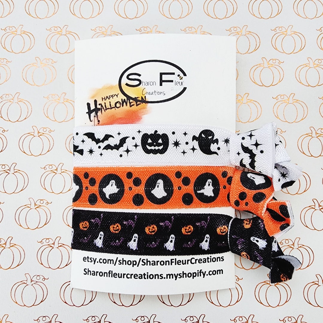 Set of 3 Halloween FOE Hairties | Bracelets - Etsy