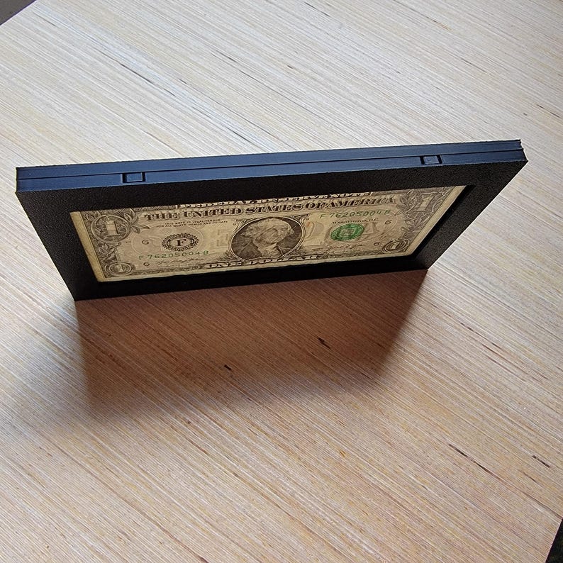 Custom Acrylic Money Display Case | Double-sided Clear Frame With ...
