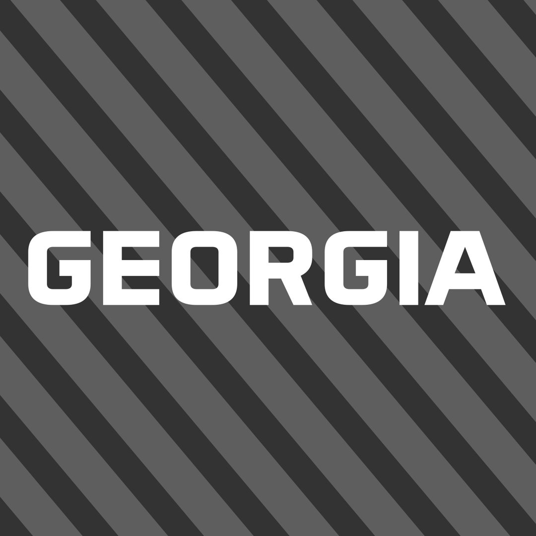 Georgia State GA Vinyl Decal Sticker, Car Window Decal, White Sticker ...
