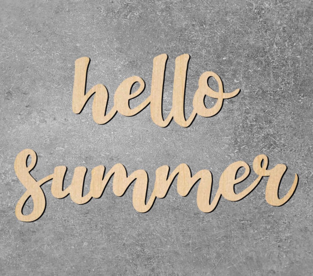 Hello Summer Laser Cut Wood Shape Set - Unfinished Wood Cutout ...