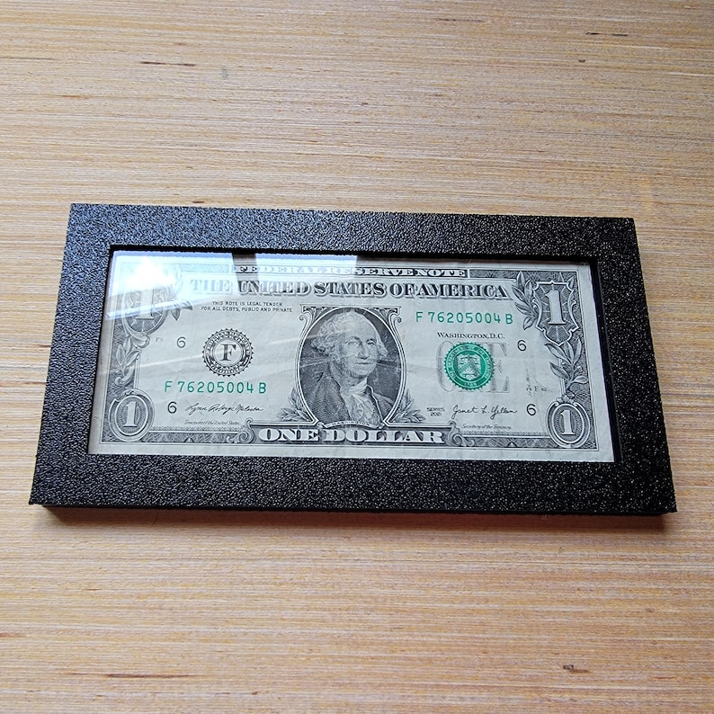 Custom Acrylic Money Display Case | Double-sided Clear Frame With ...