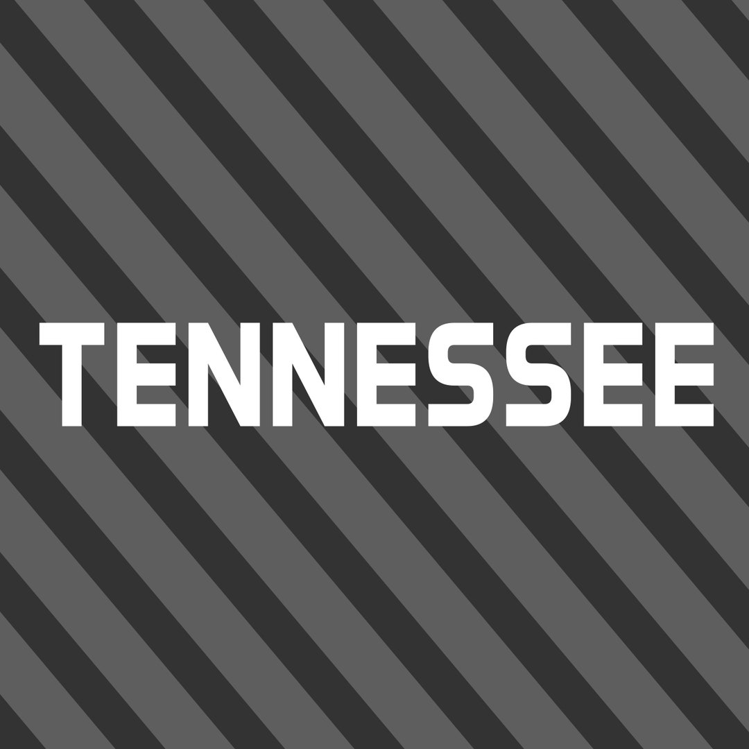 Tennessee TN State Vinyl Decal Sticker, Car Window Decal, White Sticker ...
