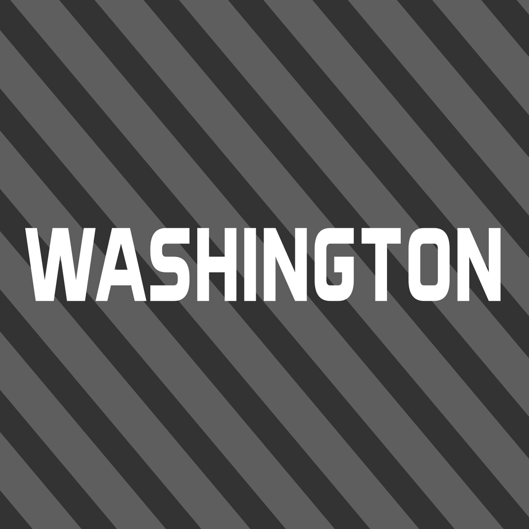 Washington WA State Vinyl Decal Sticker, Car Window Decal, White ...