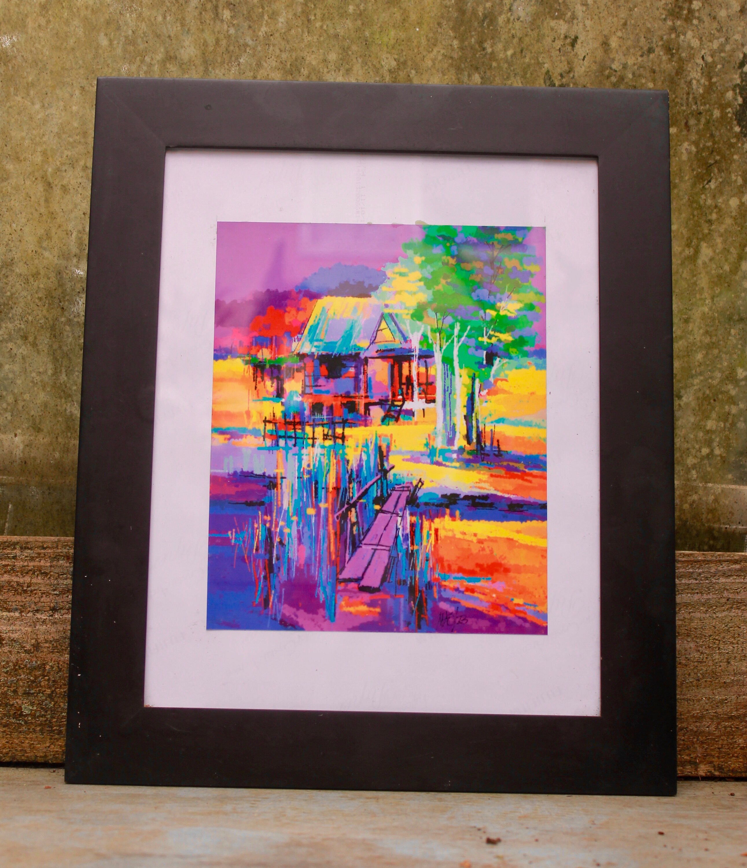 Philippine Rice Field, Bahay Kubo, Nipa Hut, Oriental Art, Filipino ...