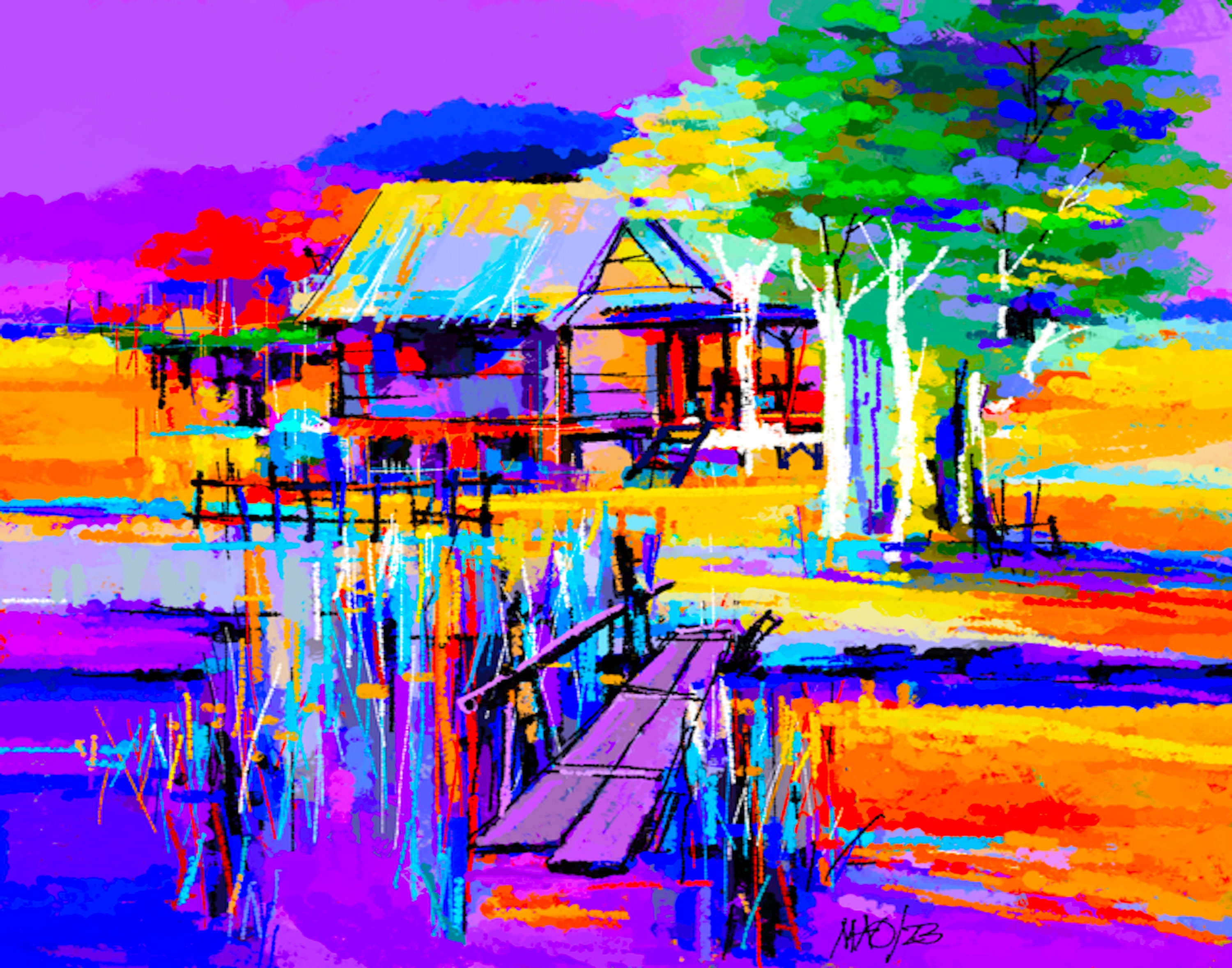 Philippine Art Scene, Bahay Kubo, Nipa Hut Phil., Filipino Culture Art ...