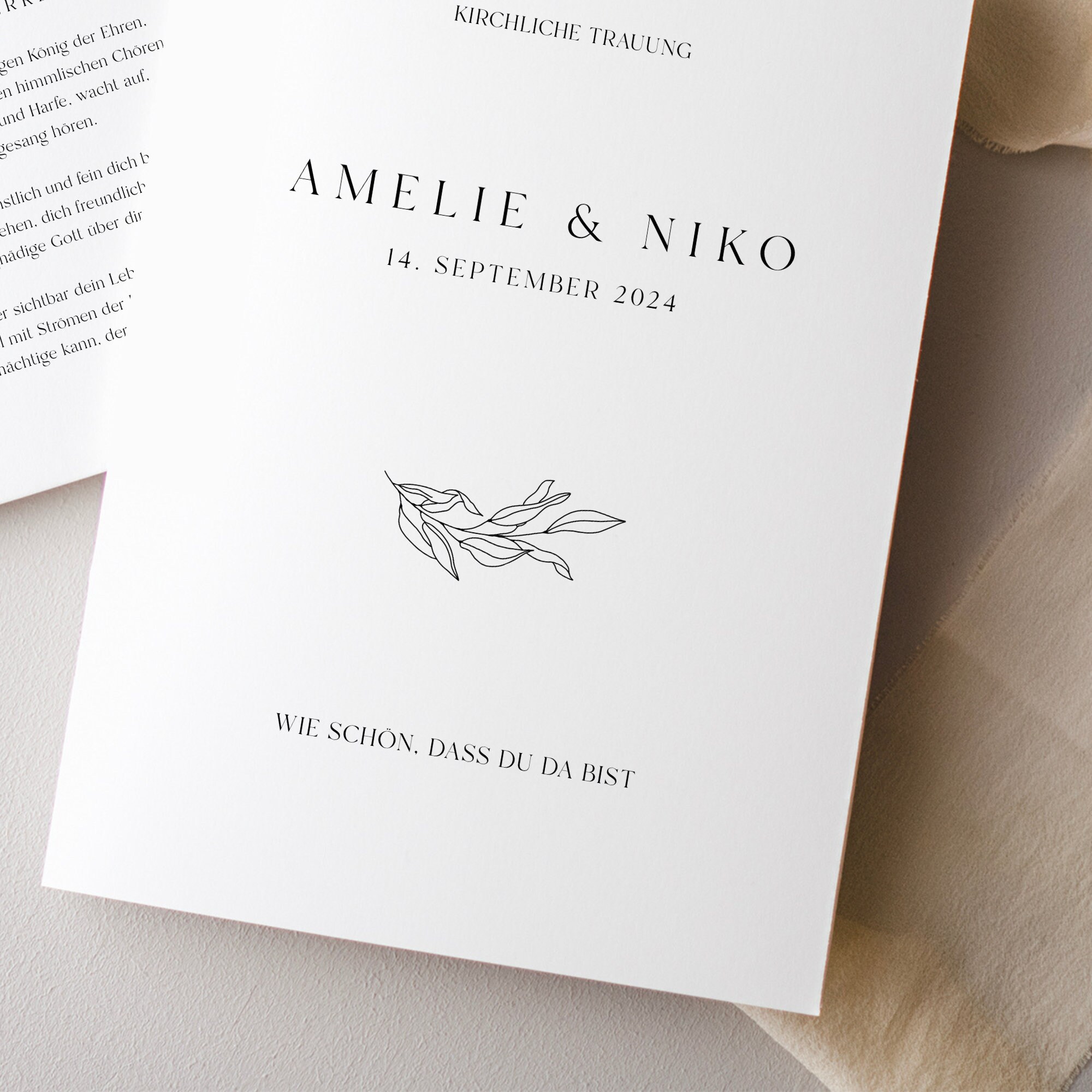 Printable | Church Booklet Wedding | Template Church Booklet | Process ...