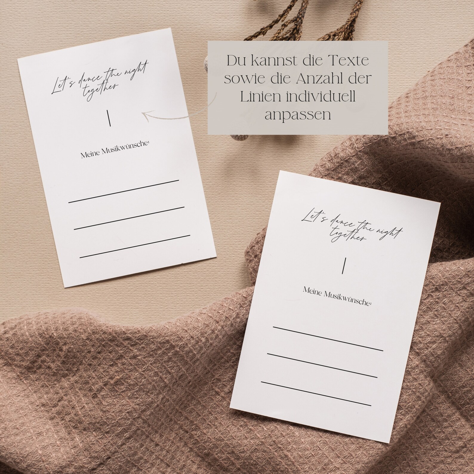 Printable | Music Request Cards | Wedding Music Requests | Music ...