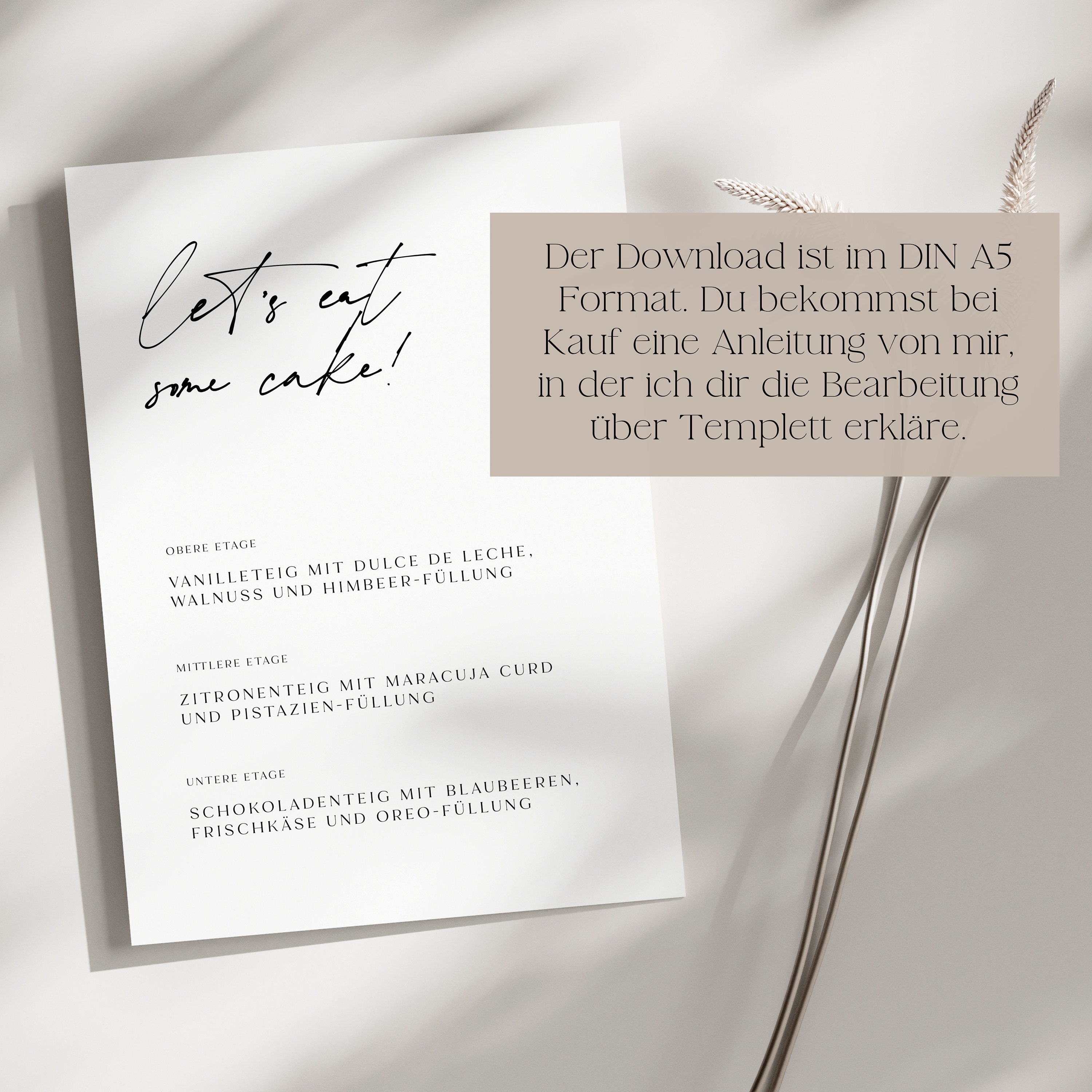 Printable | Wedding Cake Sign | Wedding Cake | Wedding Cake Display ...