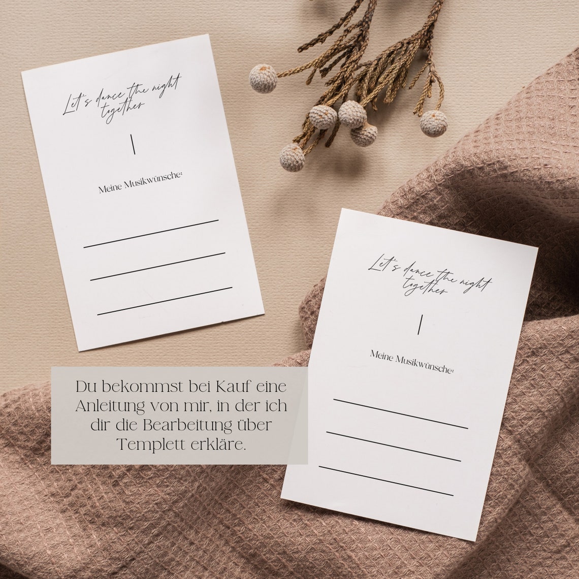 Printable | Music Request Cards | Wedding Music Requests | Music ...