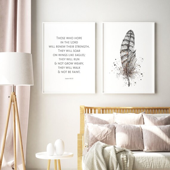 Bible Verse Art Print Isaiah 40:31 Isaiah 40 31 Print at - Etsy