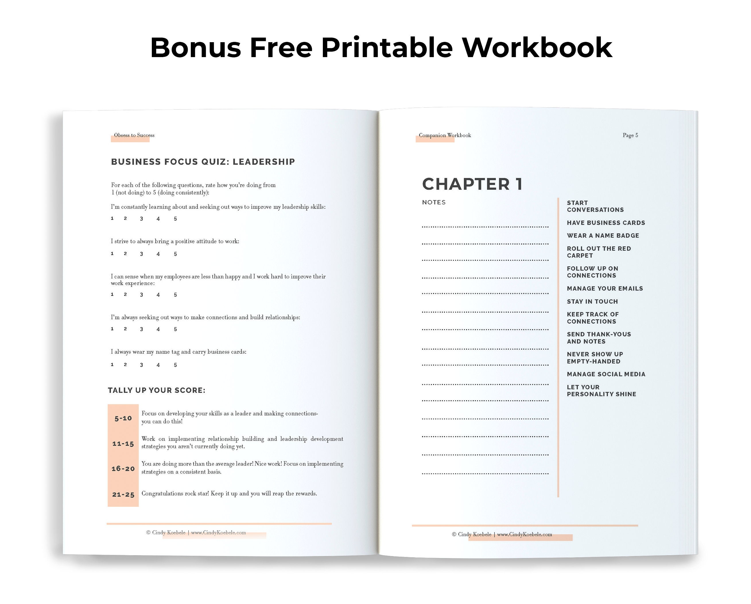 Business Book + Workbook PRINTABLE DOWNLOAD, Obsess to Success ...