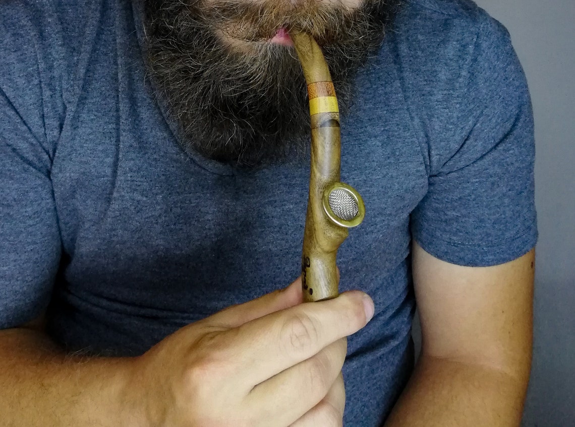 Colored Bow Pipe With Composite Different Colored Woods - Etsy