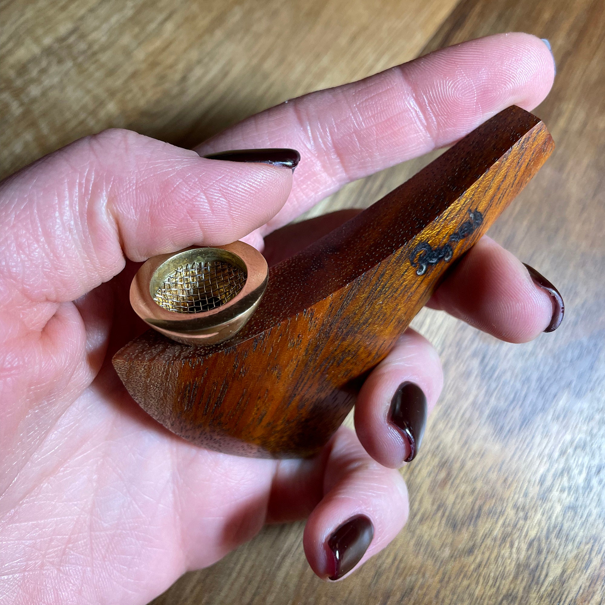 Wooden Pipe ,,tomahawk" ! Gift for Smokers ! Can Be Personalized ...