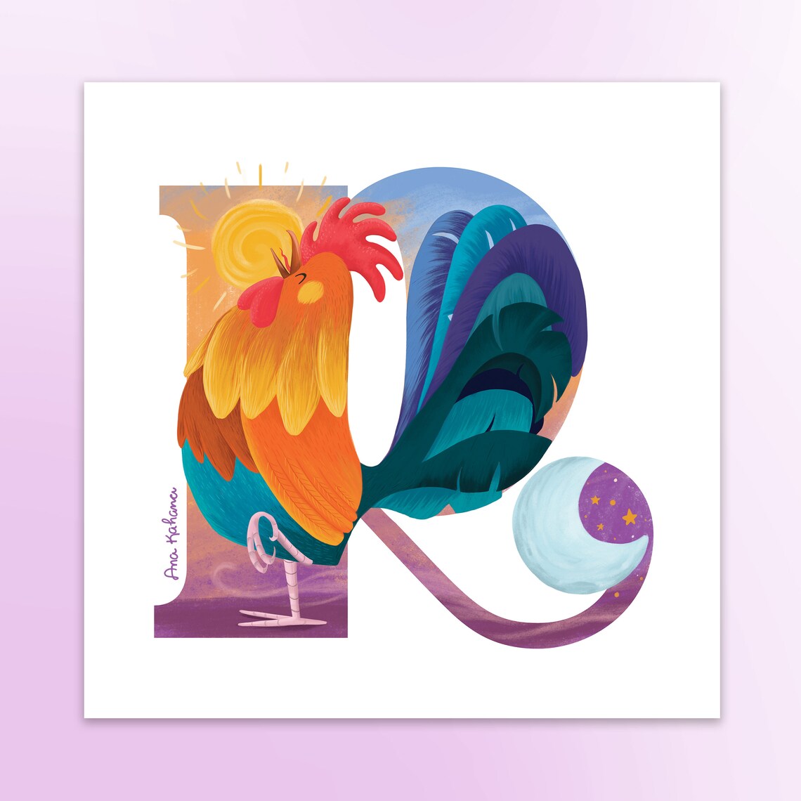 Drop Cap Letter R Print | Etsy