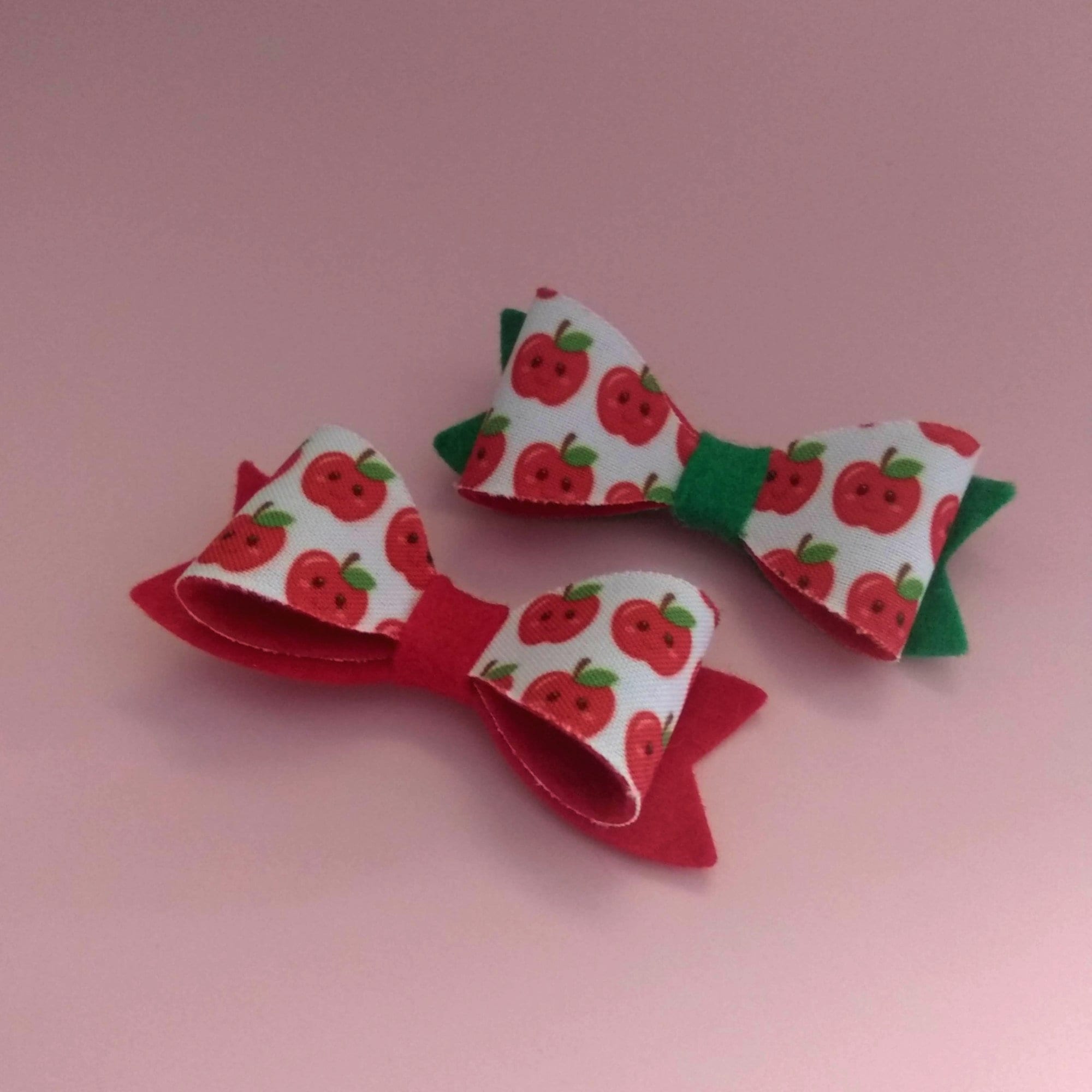 Apple Hair Clip Fruit Hair Clip Red & Green Hair Bow for Girls Fun ...