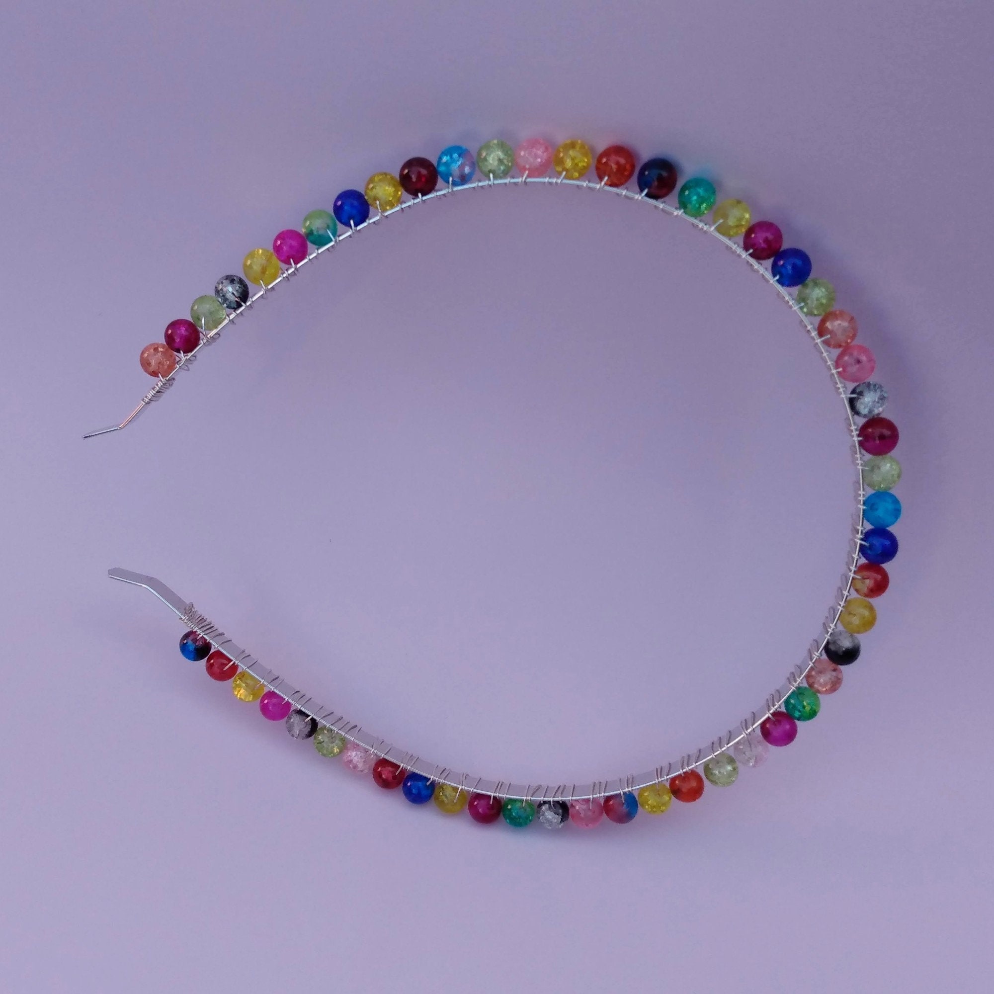 Rainbow Bead Headband Colourful Beaded Headband for Women - Etsy