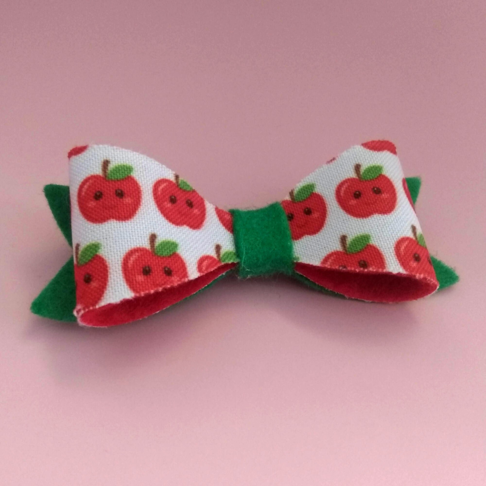 Apple Hair Clip Fruit Hair Clip Red & Green Hair Bow for - Etsy.de