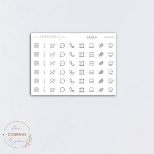 TEENY TINY Planner Icon Stickers, TASKS Tiny Icon Stickers, Mini Teeny ...