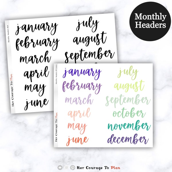 January Headers - Etsy
