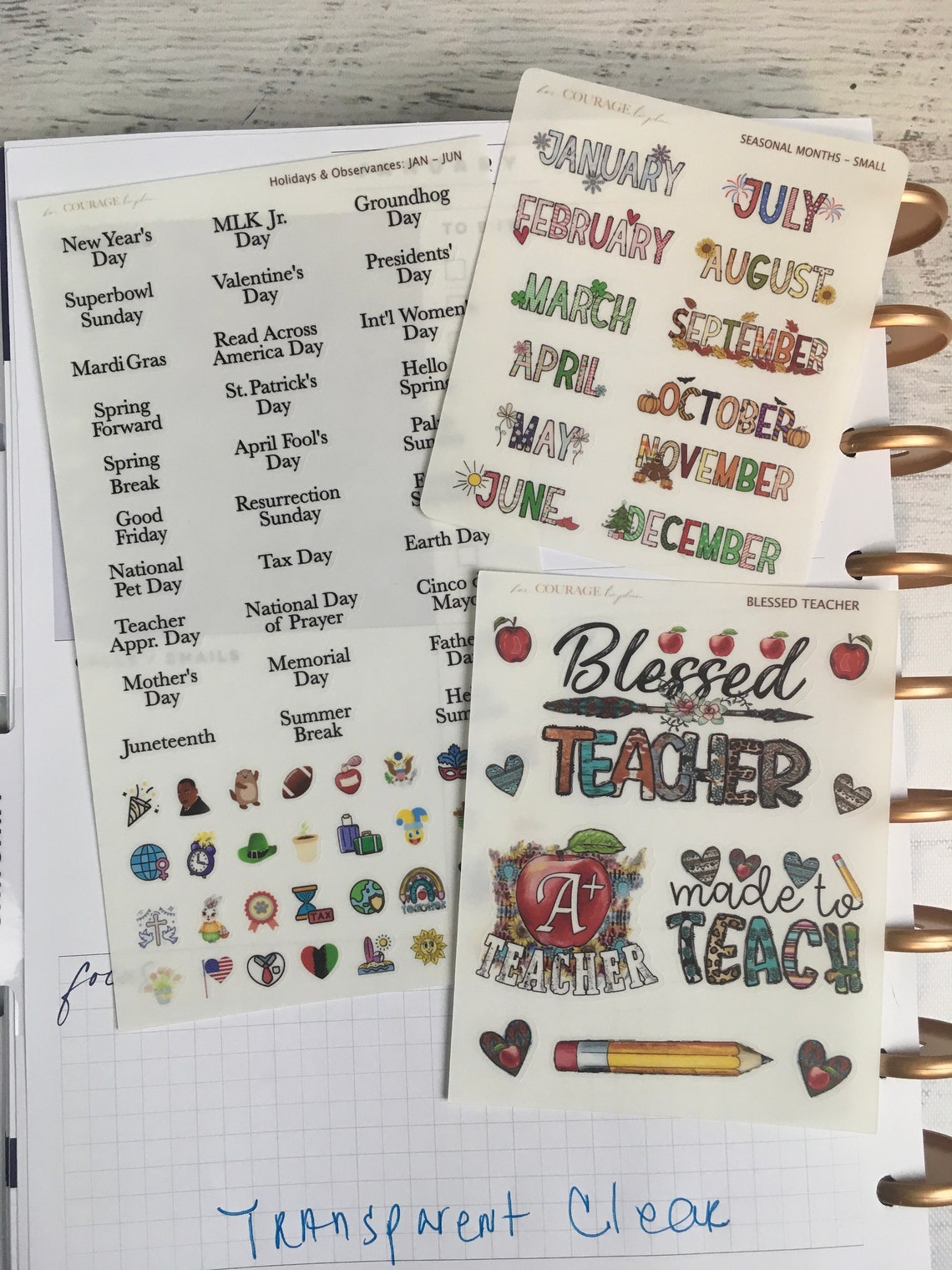 School Year Planner Stickers, Mini Back to School Teacher and Students ...