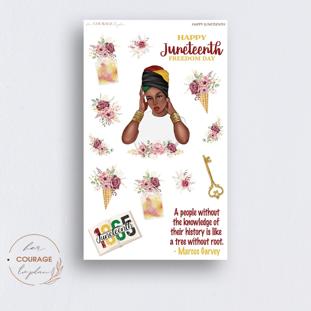 JUNETEENTH Journal Stickers, Happy Juneteenth Freedom Day Deco for ...