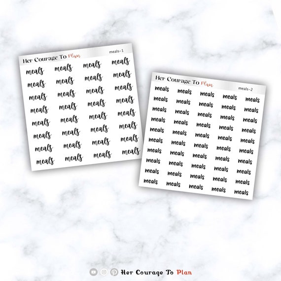 Embellishments dinner meal stickers nutrition stickers Dinner mini ...