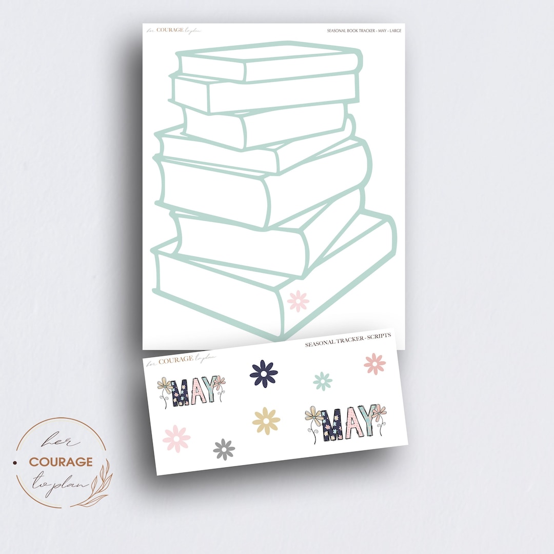 Theme Reading Book Tracker Sticker Kit, MAY Large Book Reading Tracker ...