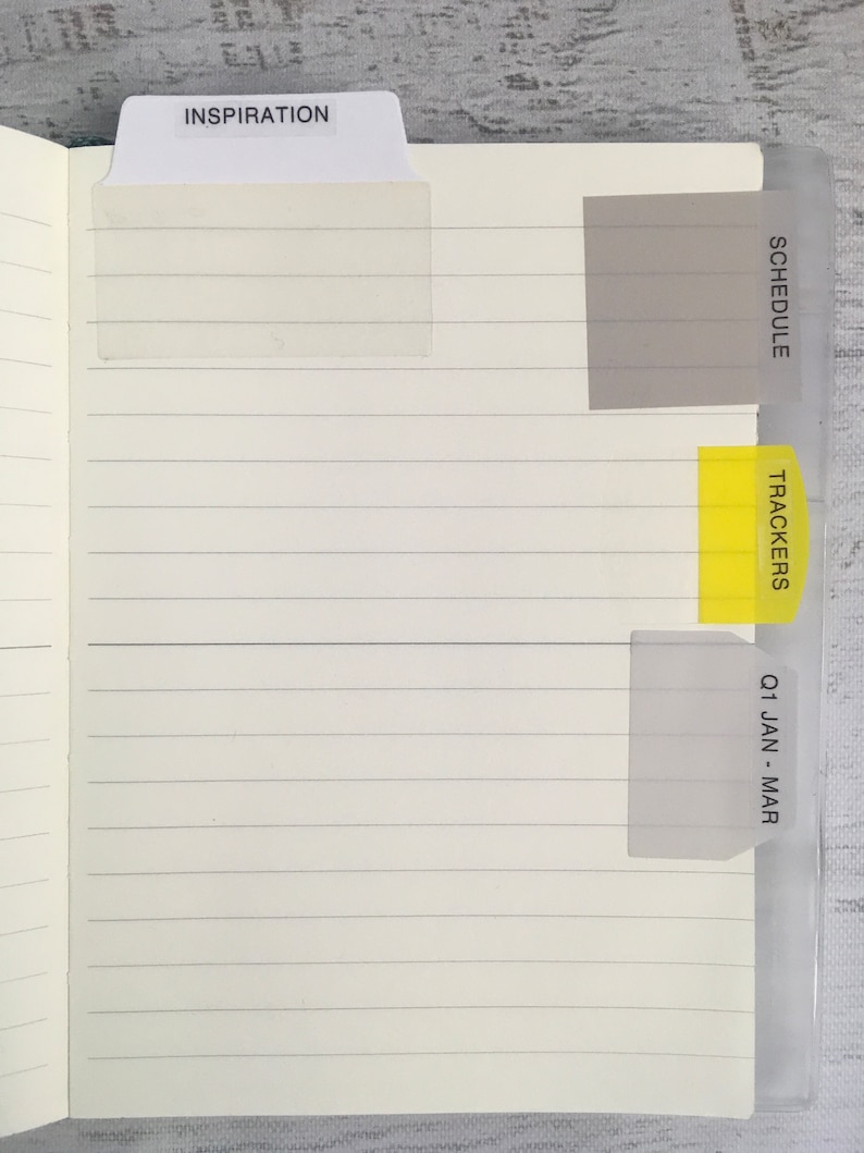 Transparent Divider Tab Label Stickers 113 Variety Script - Etsy