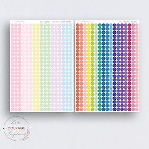 Mini Dot Planner Stickers, MINI Teeny Tiny Colorful, Neutral Dot ...