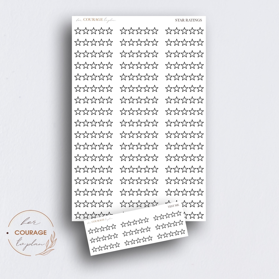 Star Rating Book Icon Stickers Sheet, 5-star Rating, Book Review ...
