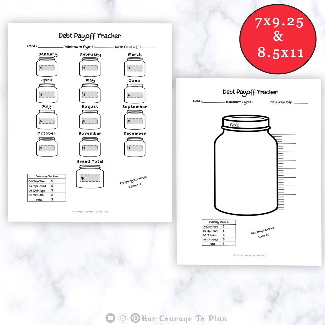 Debt Snowball Trackers Charts PRINTABLE Debt Progress Charts - Etsy