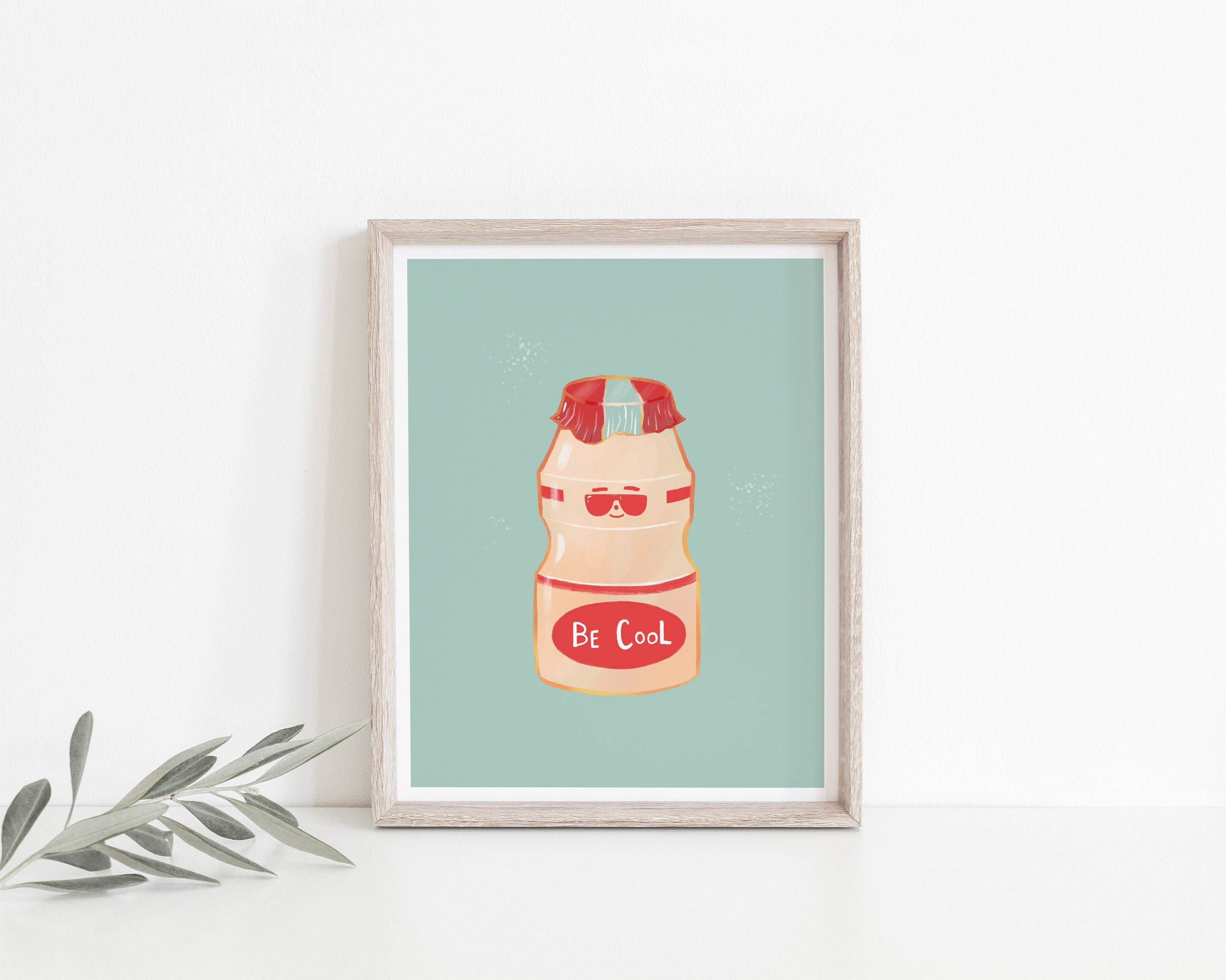 Be Cool Yakult Drink Art Print / BLUE / Wall Art / - Etsy Italia