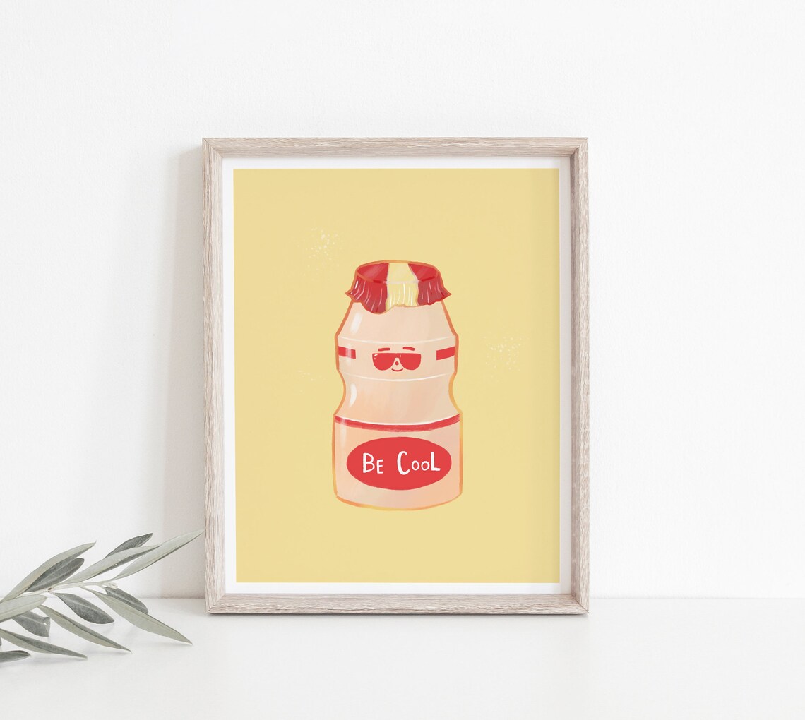 Be Cool Yakult Drink Art Print / BLUE / Wall Art / - Etsy Italia