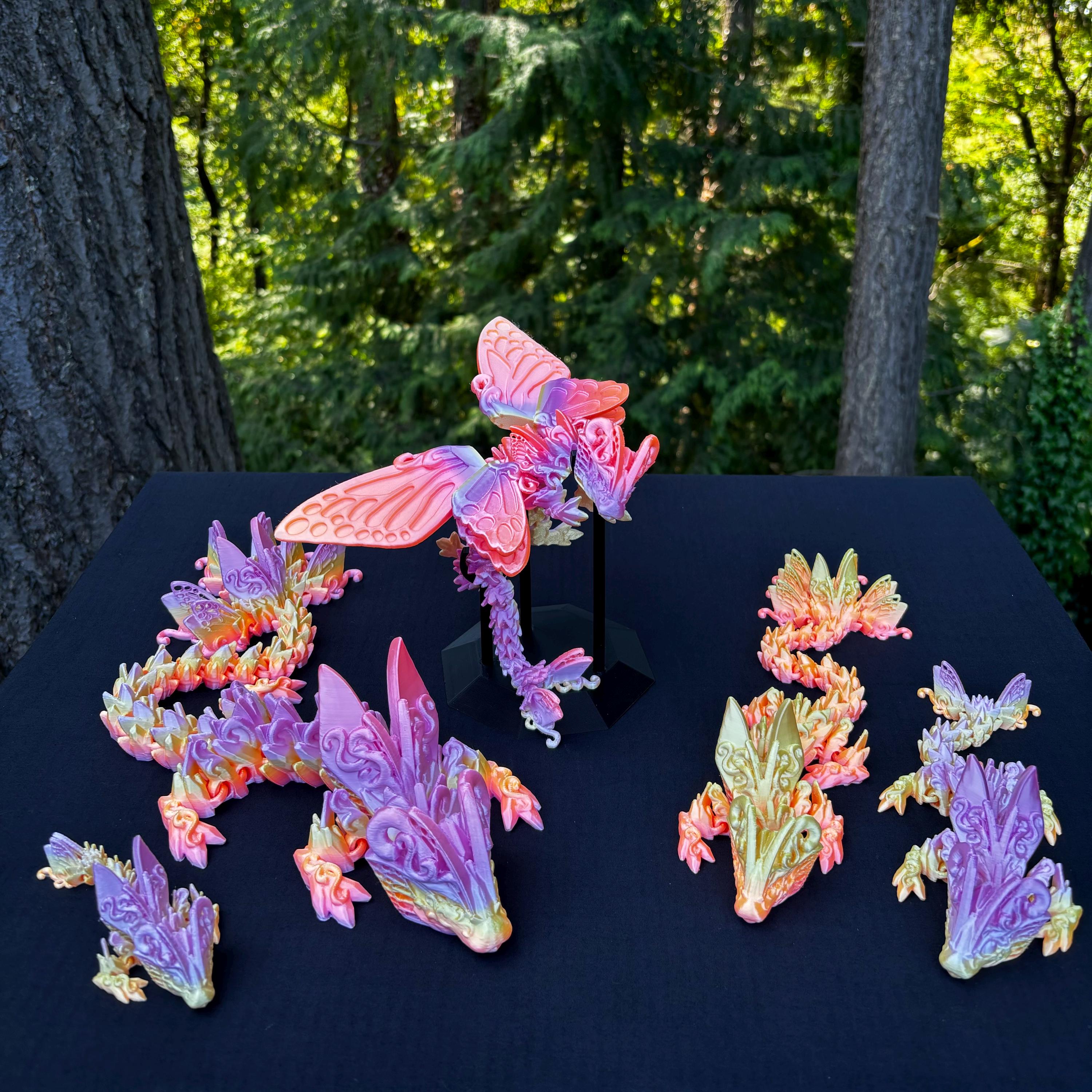 3D Printed Butterfly Dragon Flexible Dragon Fidget Fairy Dragon ...