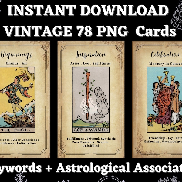 Antique Tarot Cards - Etsy