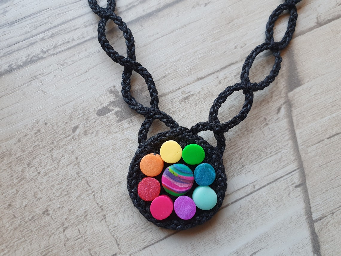 Colorful Necklace Adorable Cord Jewelry Colorful Jewelry - Etsy India