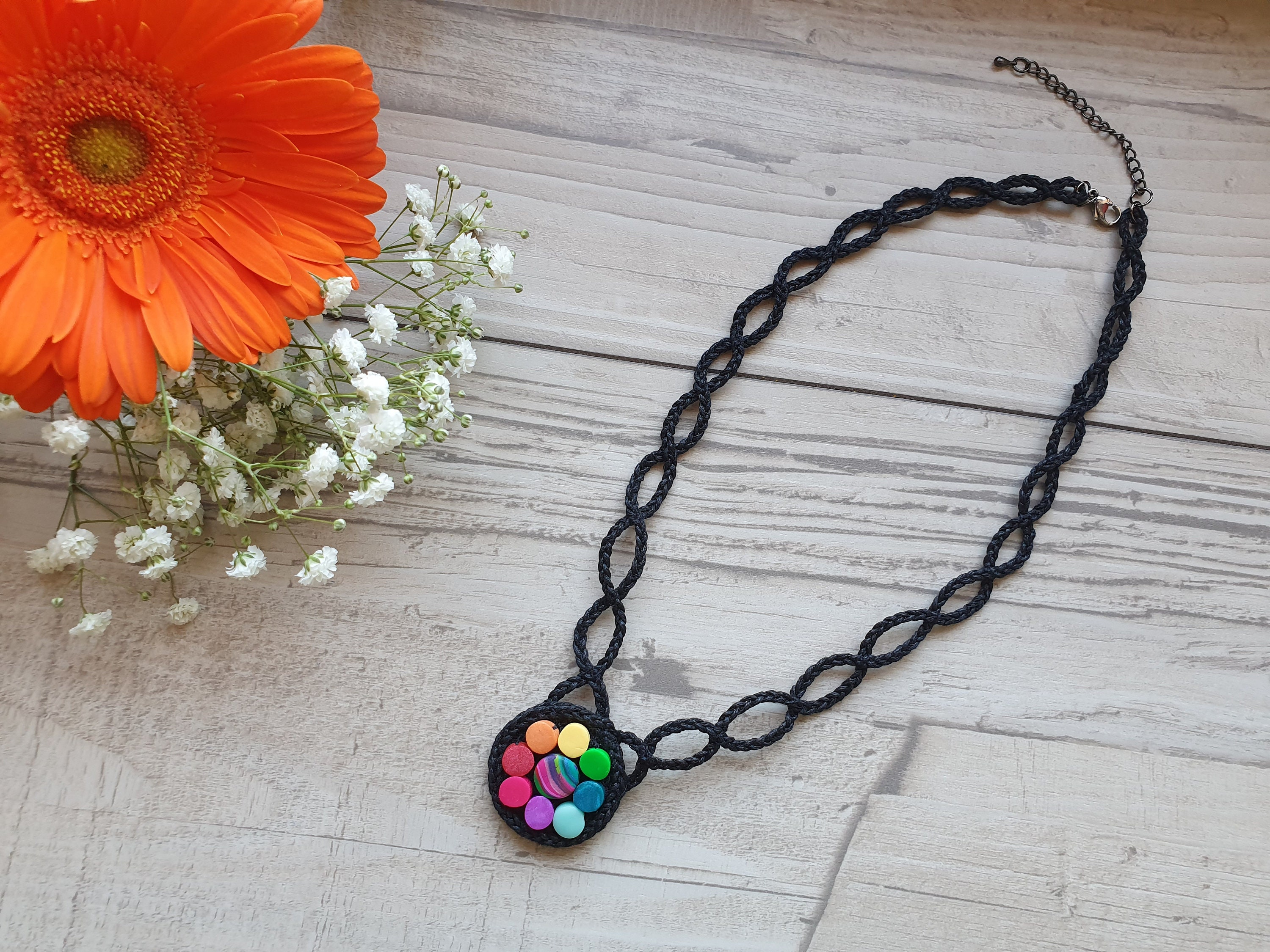 Buy Colorful Necklace, Adorable Cord Jewelry, Colorful Jewelry ...