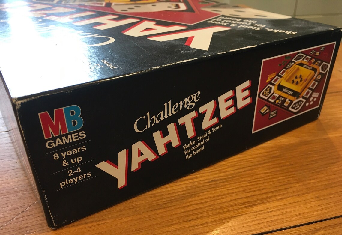 Vintage Retro 1990s Yahtzee Challenge Board Game, MB Games, 1992 ...
