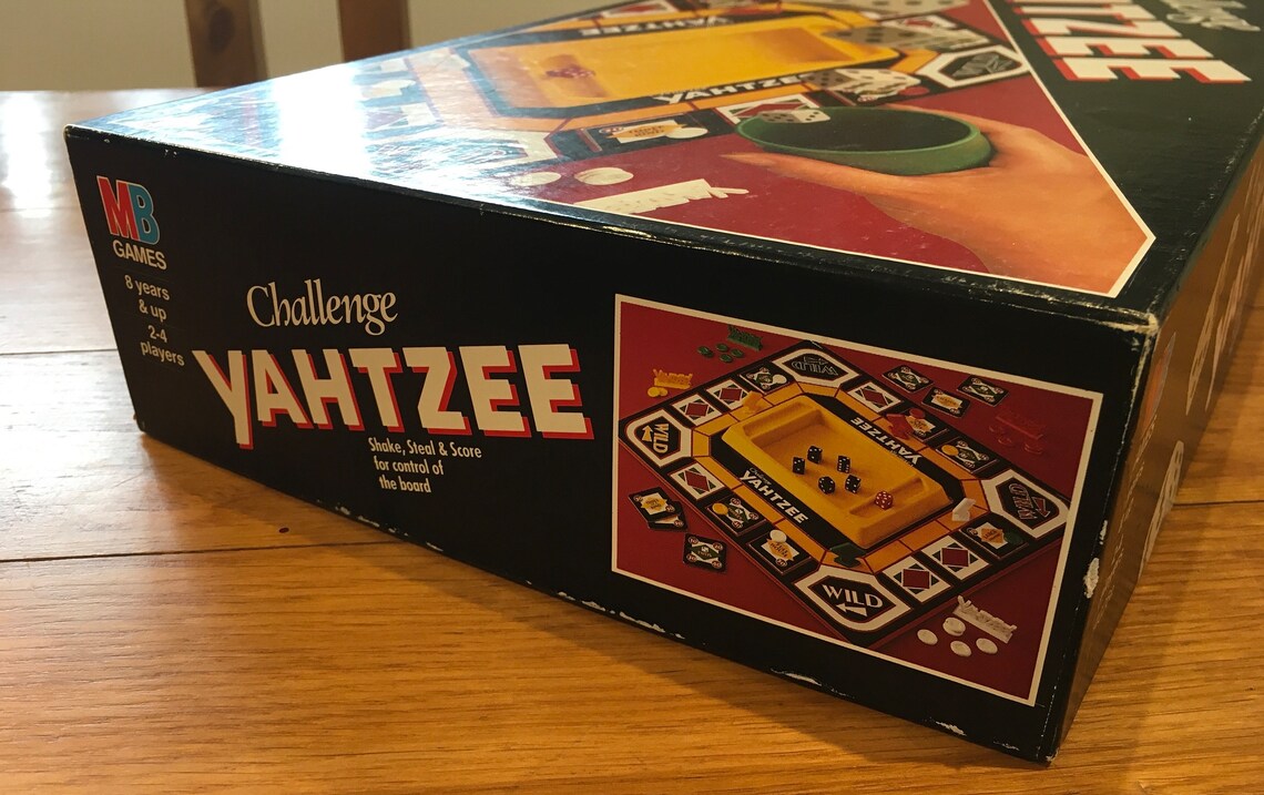 Vintage Retro 1990s Yahtzee Challenge Board Game, MB Games, 1992 ...