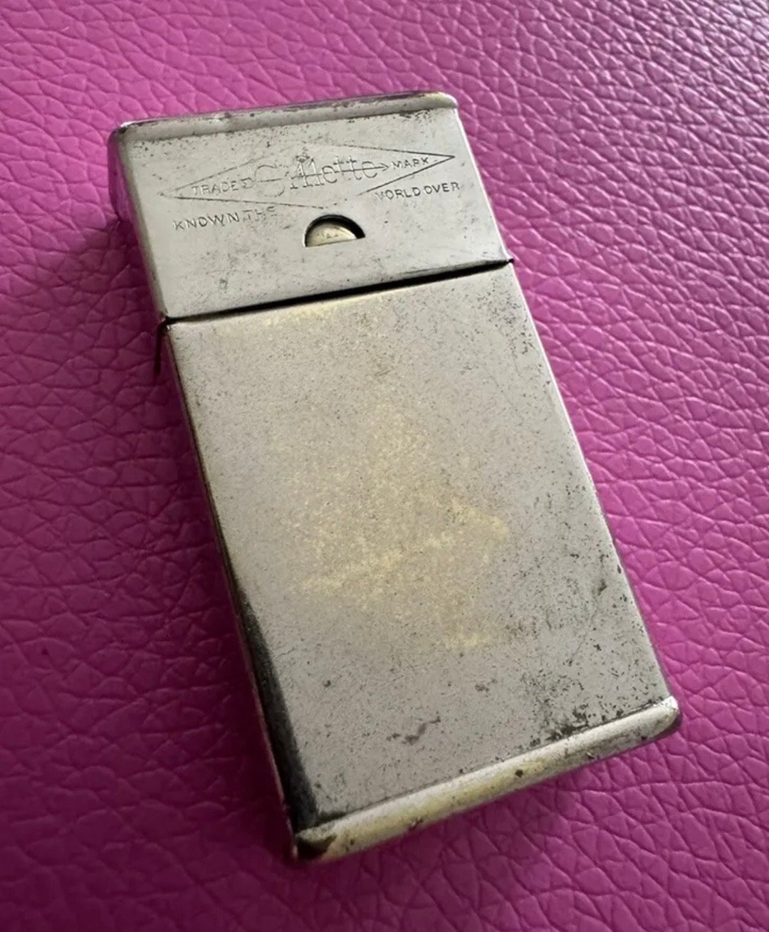 Vintage Retro Circa 1940s Gillette Razor Blade Box Vesta Case Chromed ...