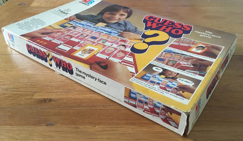 1970’s Vintage Retro Guess Who? Board Game by MB Milton Bradley 1979 ...