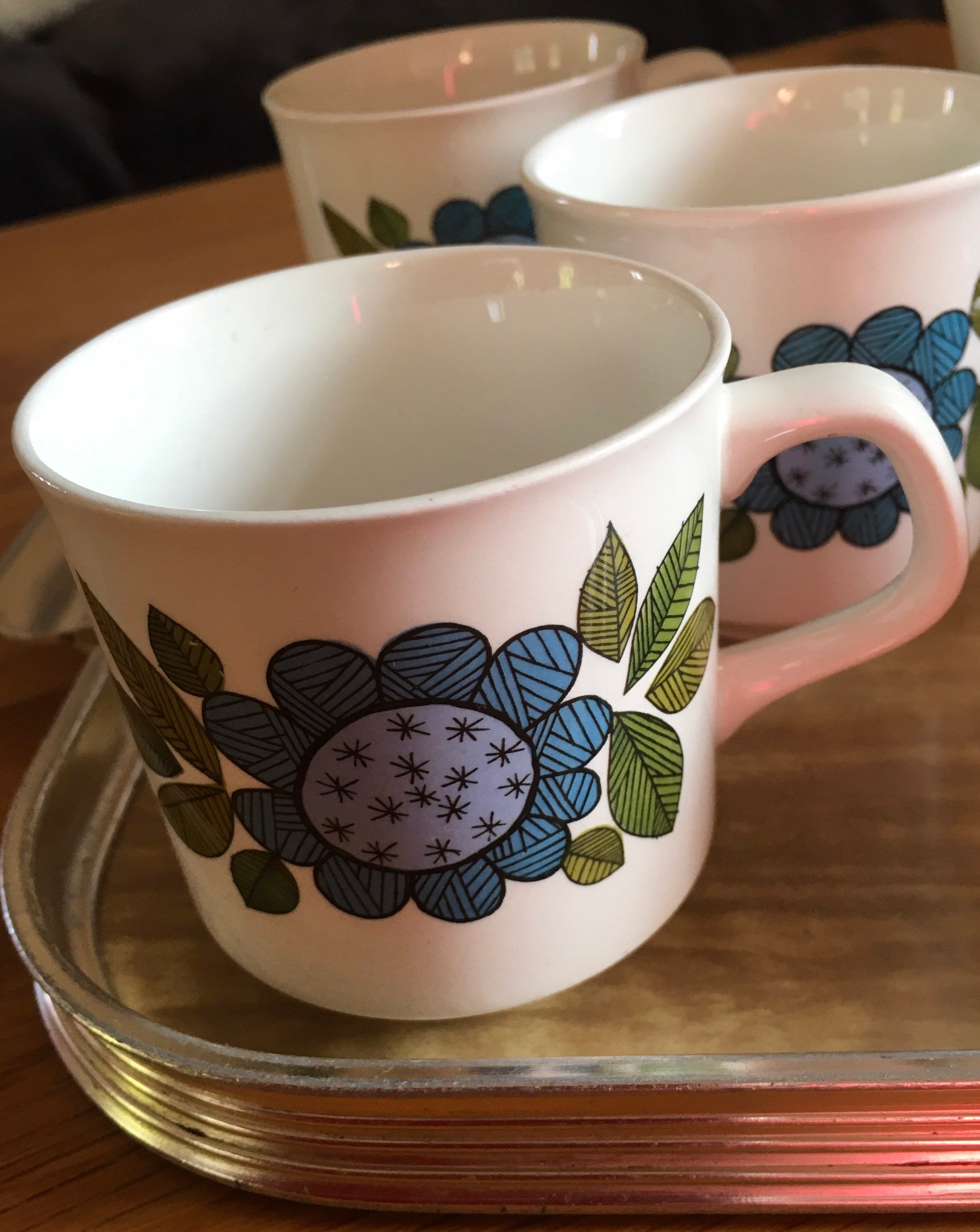 Vintage 1960's Retro 8 Piece Coffee Set J&G Meakin Studio topic Pottery ...