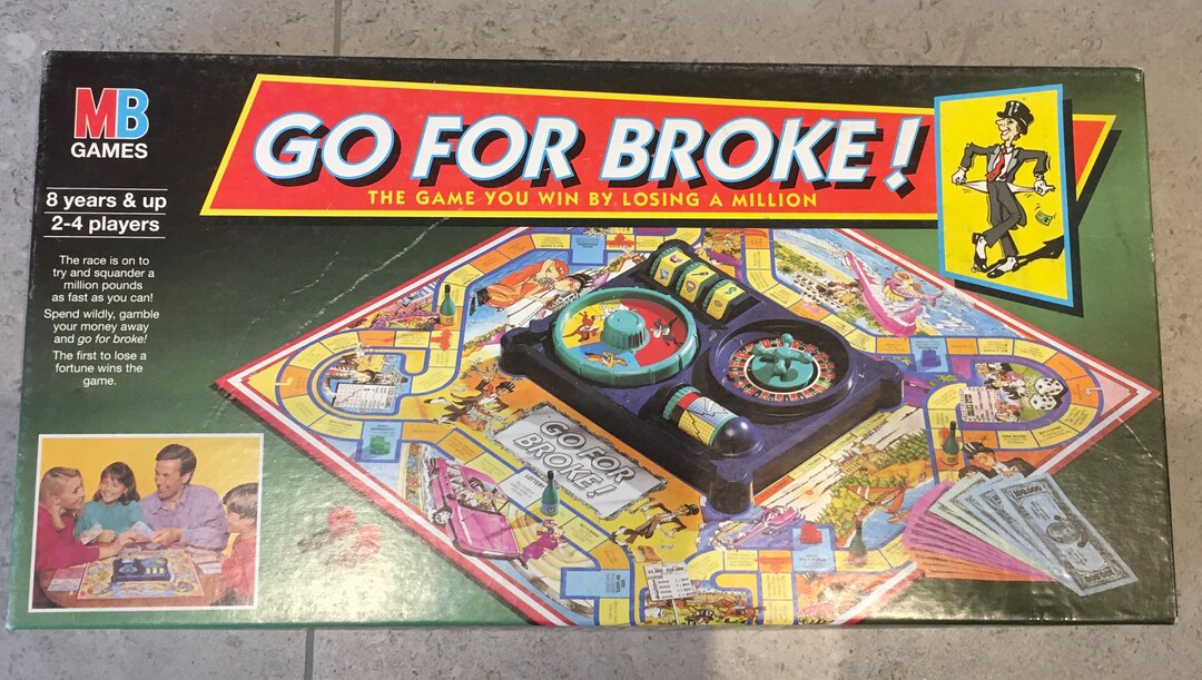 Vintage Retro 1990s Go for Broke Board Game, MB Games, 1993 Edition - Etsy