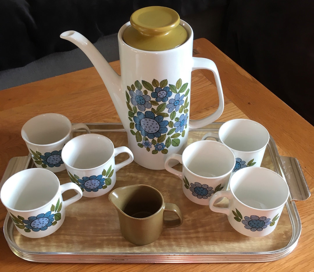 Vintage 1960's Retro 8 Piece Coffee Set - J&G Meakin Studio ‘topic ...