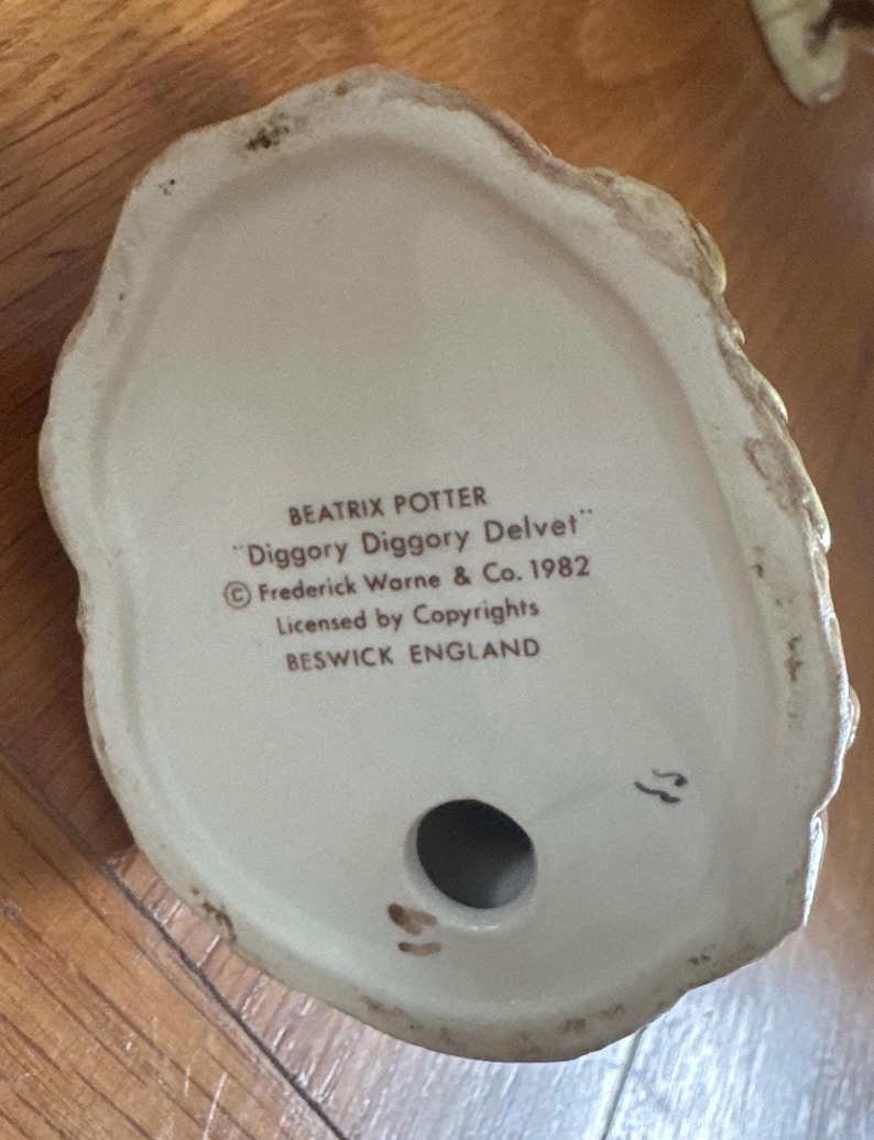 Vintage Beswick Beatrix Potter 'diggory Delvet' Mole Figurine - Etsy