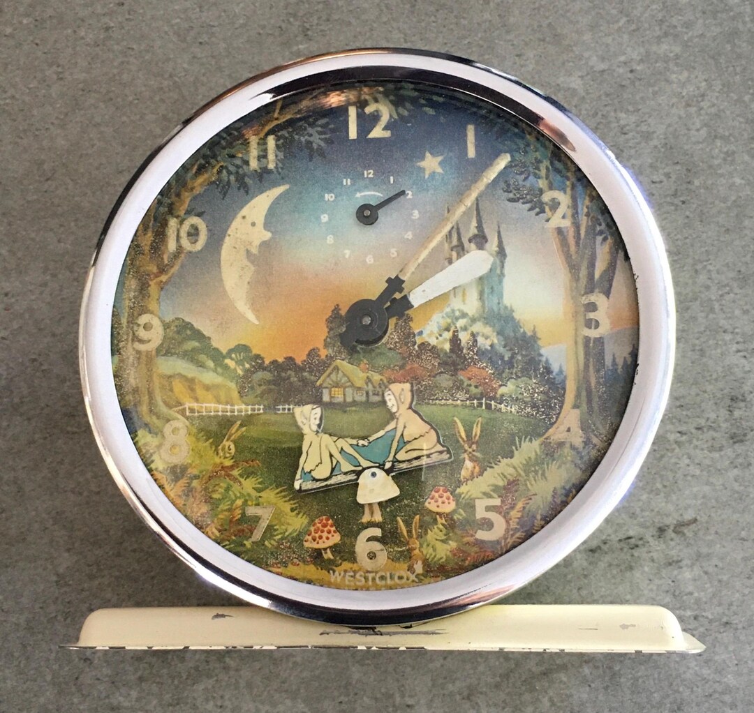 Mid-century RARE Collectible 1950’s Vintage Animated Westclox Fairytale ...
