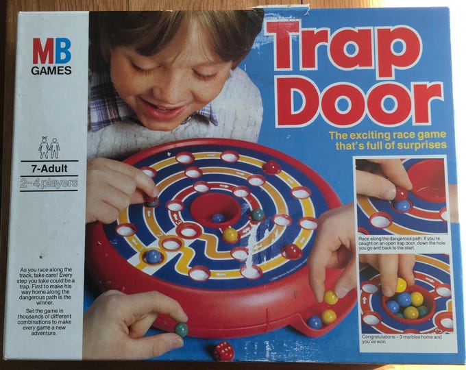1980’s Vintage Retro Trap Door Board Game by MB Milton Bradley 1983 ...