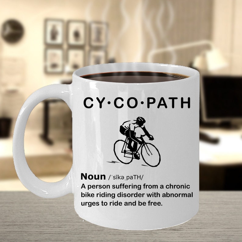 Cycopath - Road Biking Funny Coffee Mug Cycling Gift for Men Cyclists ...