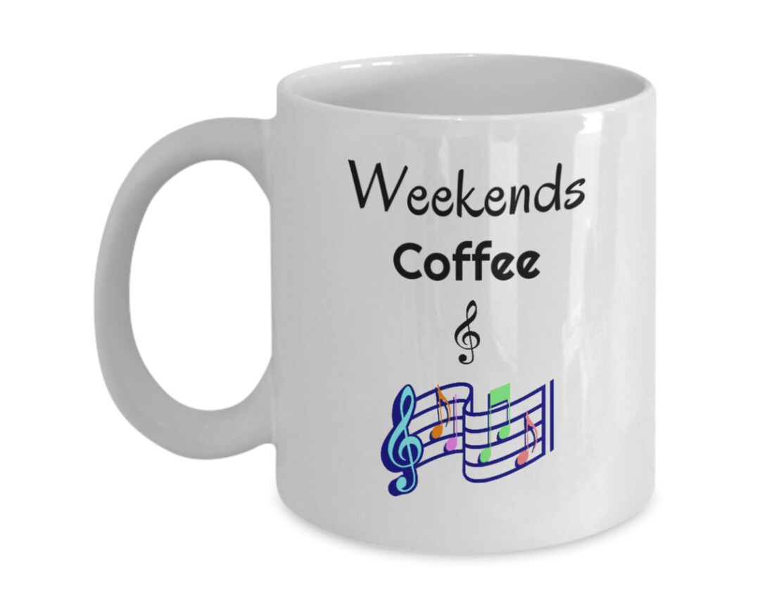 Weekends Coffee & Music Coffee Mug for Music Lovers - Etsy